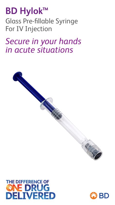 Bd Hylok™ Glass Pre Fillable Syringe For Iv Injection Cphi Online