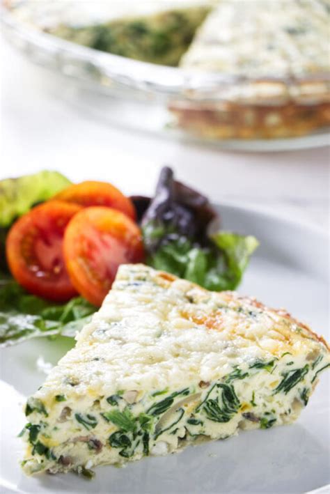 Crustless Spinach And Mushroom Quiche Savor The Best