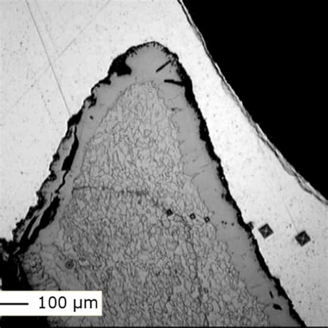 High Magnification Of The Interface Between Particle Defect And