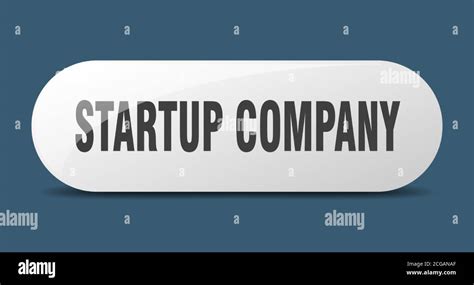 Startup Company Button Rounded Glass Sign Sticker Banner Stock