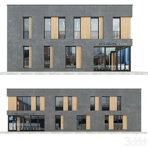 Modern Commercial Building No5 Здание 3d модель Facade Architecture Facade Design
