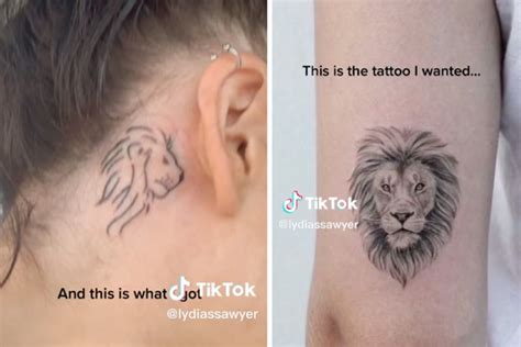 Womans Leo Tattoo Goes All Kinds Of Wrong In Disastrous Mix Up
