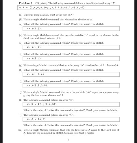 Solved Problem 1 10 Points The Following Matlab Command