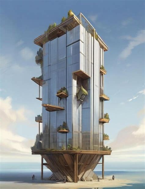 A Cube Tower With New Heights Premium Ai Generated Image