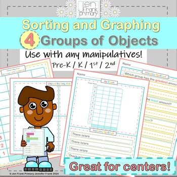 Sorting And Graphing 4 Groups Of Objects Use With Any Manipulatives
