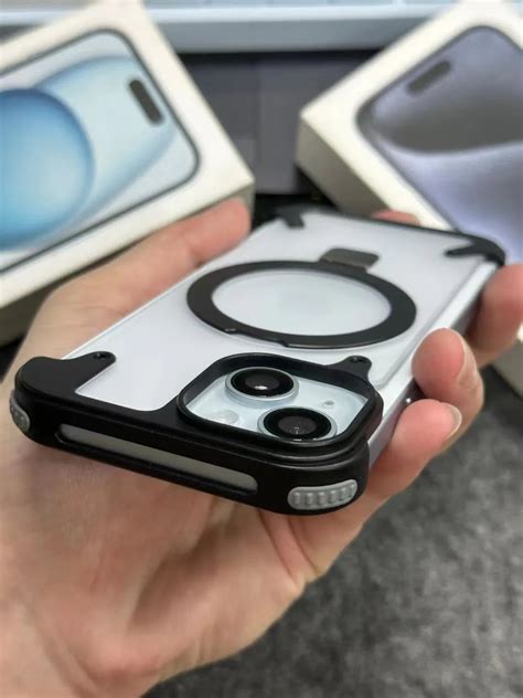 Luxury Iphone Frameless Armored Case With Leather Texture And Kickstan