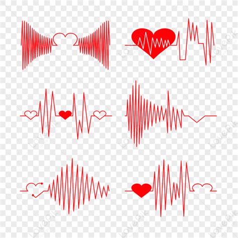 Red Frequency Line Style Ecgbeatsicknesshope Png Free Download And