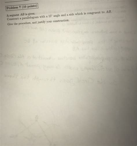 Solved Problem Points A Segment AB Is Given Chegg