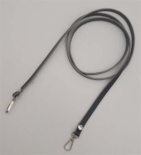 Angel Çanta Aksesuar Gerçek Deri Spagetti Model Siyah Gümüş Metal Çanta Sapı Tek Saplar