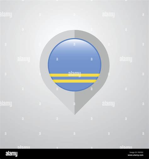 Map Navigation Pointer With Aruba Flag Design Vector Stock Vector Image