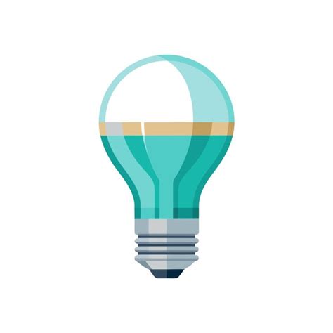 Premium Vector Realistic Flat Style Electric Bulb Vector Illustration