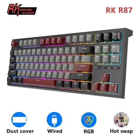 RK ROYAL KLUDGE R Wired Mechanical Keyboard Key RGB Backlit Hot Swappable Gamer Keyboard