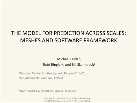 Ppt The Model For Prediction Across Scales Meshes And Software