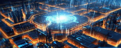 Futuristic Digital Circuit Board With Glowing Pathways And Intricate