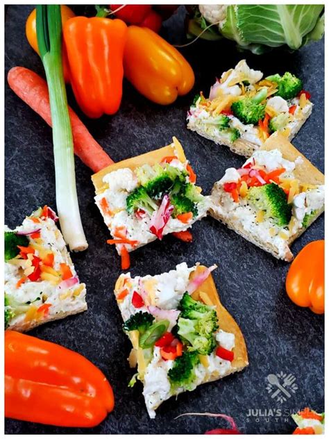 Cold Vegetable Pizza Appetizer Julias Simply Southern