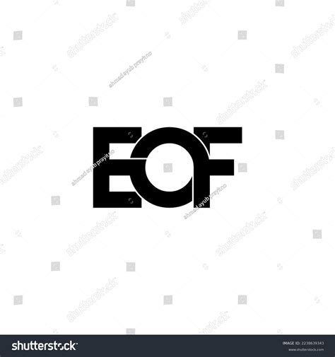 Eof Typography Letter Monogram Logo Design Stock Vector Royalty Free