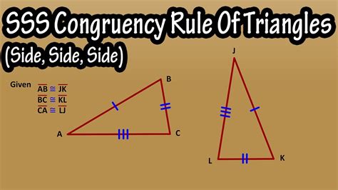 What Is The Sss Side Side Side Congruency Rule Congruence Theorem