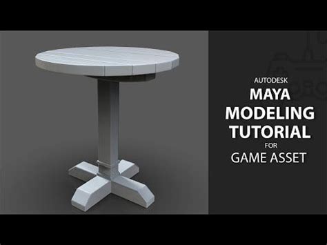 Wooden Round Table / Game Asset / 3D Modeling Speed Tutorial In Maya [Part_01]
