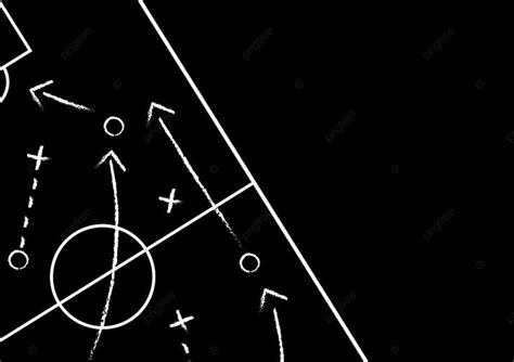 Fundo Da Formação Do Time De Futebol E Desenho Tático No Quadro De