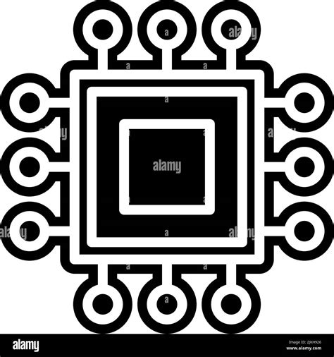 Cpu Icon Black Vector Illustration Stock Vector Image And Art Alamy
