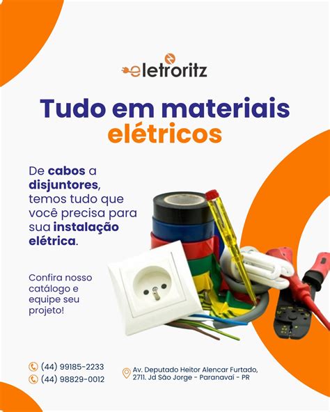 Eletroritz 🔌 Tudo Em Materiais Elétricos Sua Obra Não Pode Parar Na Eletroritz Garantimos