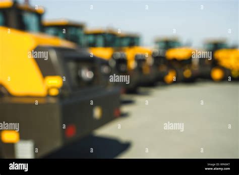 Excavator Loader Machine Side View Of Front Hoe Loader Industrial Vehicle Heavy Construction