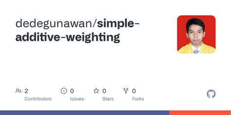Github Dedegunawansimple Additive Weighting