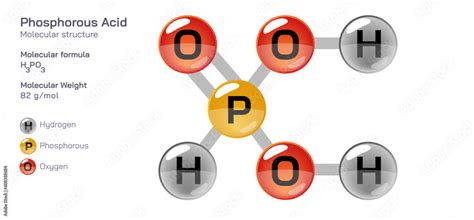 Phosphorous Acid Molecular Structure Formula Periodic Table Structural