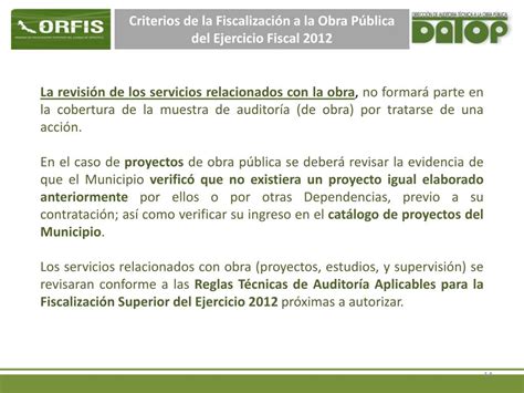 Ppt “criterios De FiscalizaciÓn A La Obra PÚblica Del Ejercicio