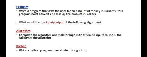 Solved Problem Write A Program That Asks The User For An Chegg Com