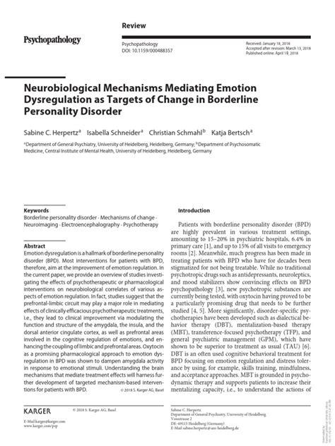 Herpertz 2018 Pdf Cingulate Cortex Dialectical Behavior Therapy