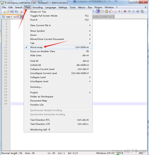 Notepad 编辑器英文版，如何打开自动换行notepad 自动换行 Csdn博客