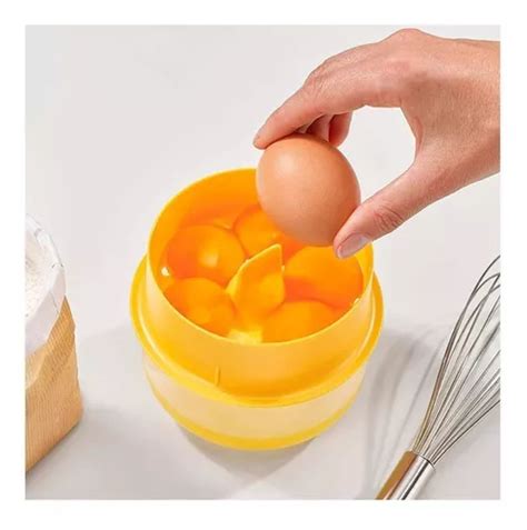 Separador De Yema Y Clara De Huevo Huevos A La Vez Color Amarillo Transparente MercadoLibre