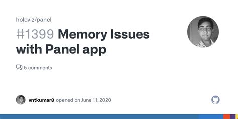 Memory Issues With Panel App Issue Holoviz Panel GitHub