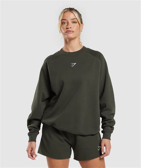 Gymshark Training Oversized Fleece Sweatshirt Black Gymshark