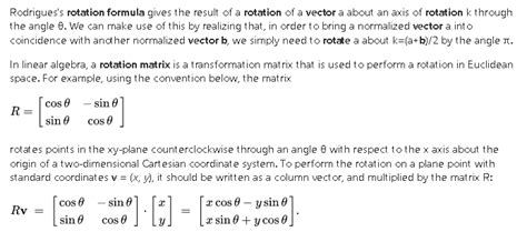 Solved Is There A Way To Rotate A Vector Onto Another Vector Chegg Com