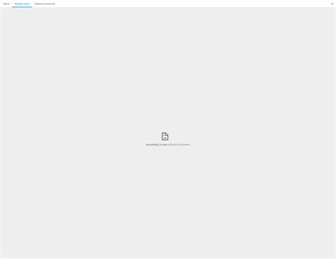 Bug Release Notes Page Is Broken · Issue 21324 · Storybookjs