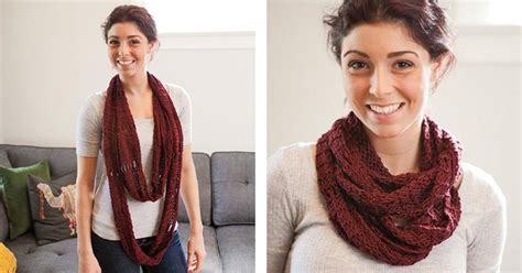 Endless Loop Knit Scarf Free Knitting Pattern