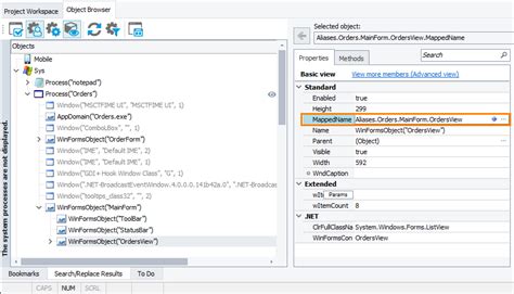 Jump To Mapped Objects From Object Browser Testcomplete Documentation