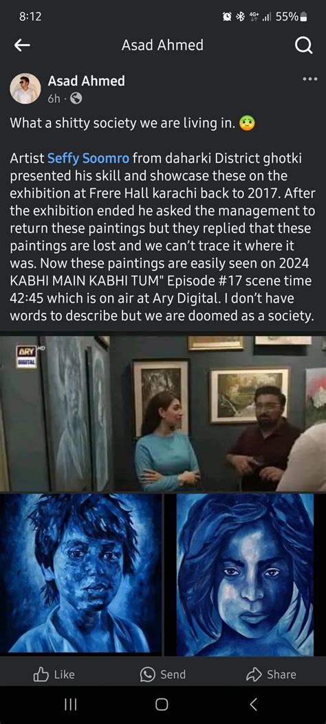 Ali Mobin Memon On Linkedin Sad To Hear Artist Facebook Page