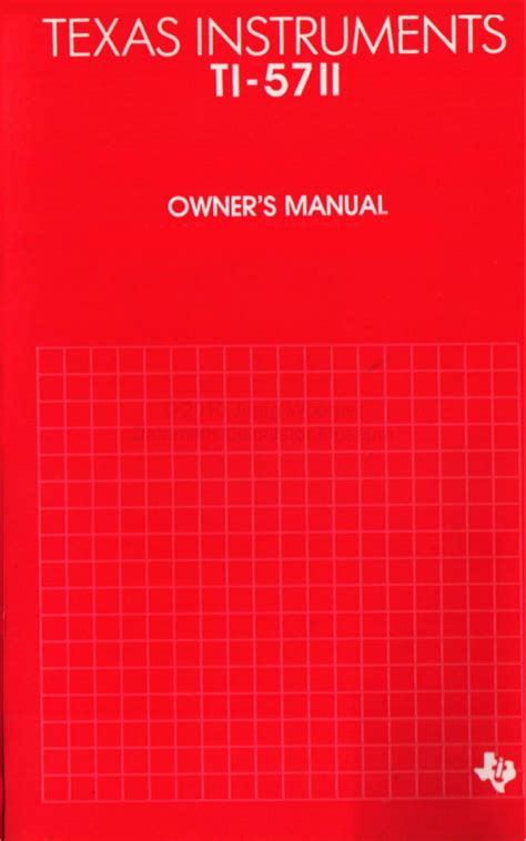 TEXAS INSTRUMENTS TI 57 II User Manual