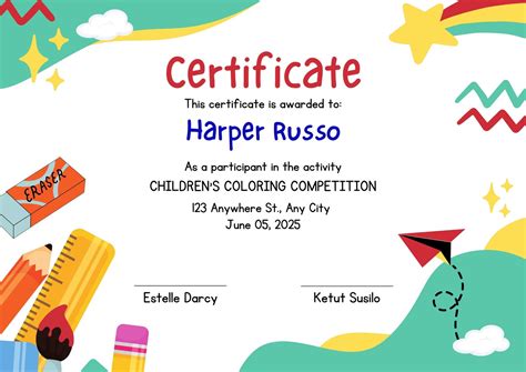 School Certificate Template