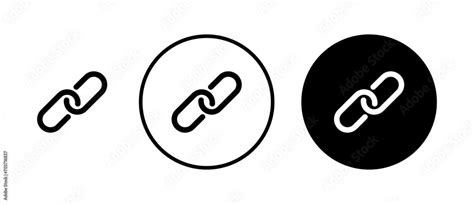 link vector icon set connection chain vector symbol for ui design