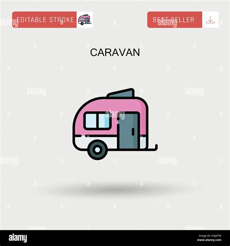 Caravan Simple Vector Icon Stock Vector Image Art Alamy