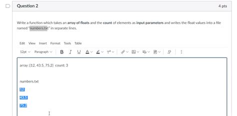 solved question 2 4 pts write a function which takes an