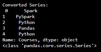 Convert Pandas DataFrame To Series Spark By Examples