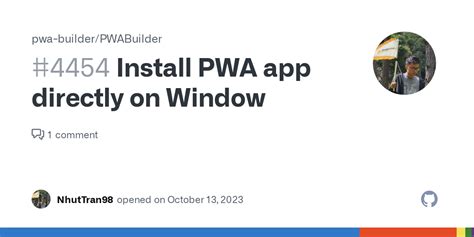 install pwa app directly on window · issue 4454 · pwa builder