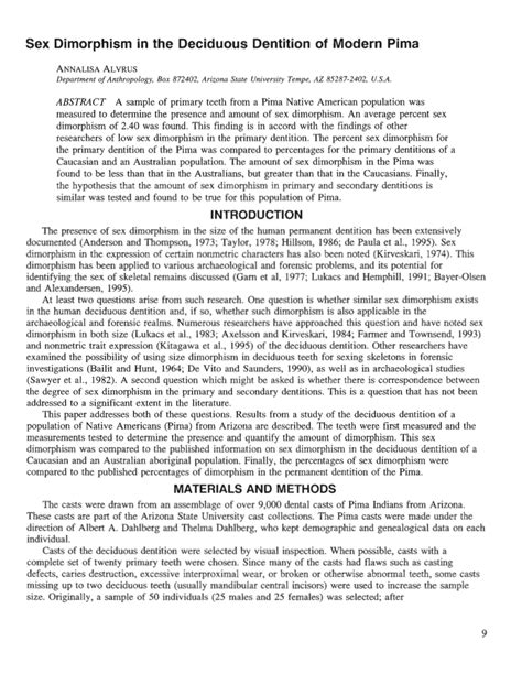 Pdf Sex Dimorphismmodern Pima