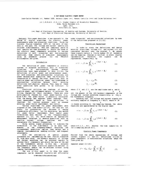 Pdf A Dsp Based Electric Power Meter