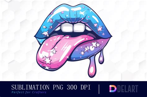 Dripping Lips Clipart Png Bundle Graphic By Delartcreation · Creative